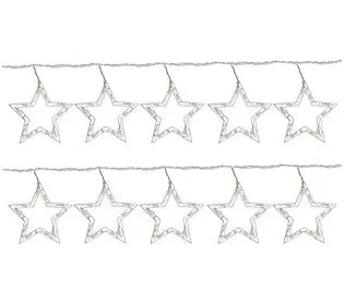 NORTHLIGHT 100 Clear Twinkling Star Icicle Lights - One-color