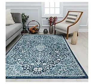 RUGS AMERICA Hailey Hy50n Mozart Blue Vintage 5 '0'x7'0 - One-color
