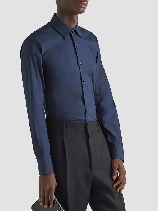 Prada Stretch Cotton Shirt - Blue