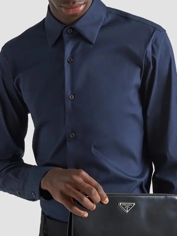 Prada Stretch Cotton Shirt - Blue