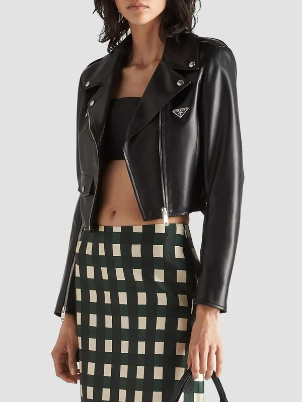Prada Nappa Leather Biker Jacket