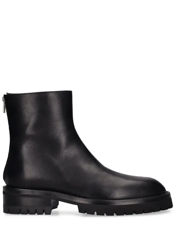 ANN DEMEULEMEESTER Drees Leather Ankle Boots
