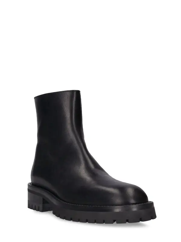 ANN DEMEULEMEESTER Drees Leather Ankle Boots