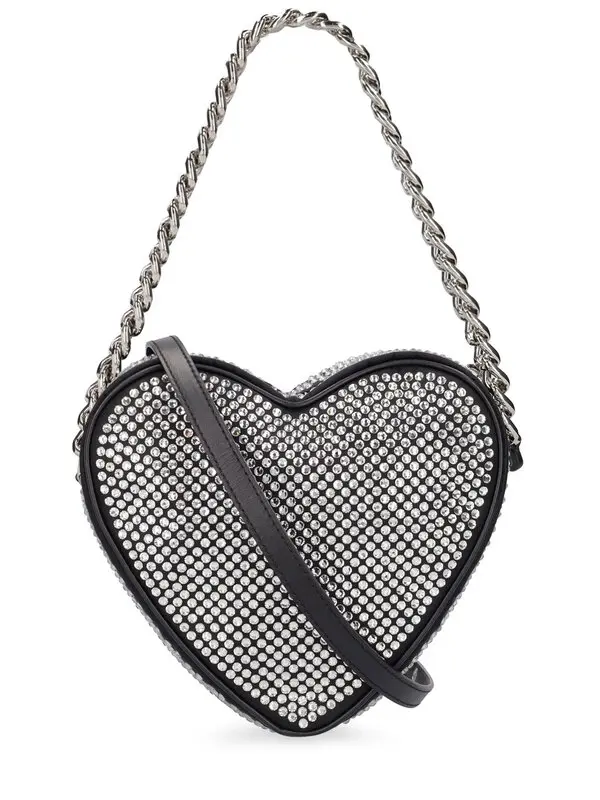 Moschino Crystal Heart Shoulder Bag