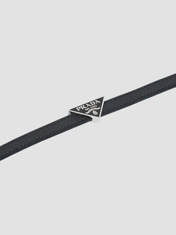 Prada Saffiano Leather Bracelet - Black