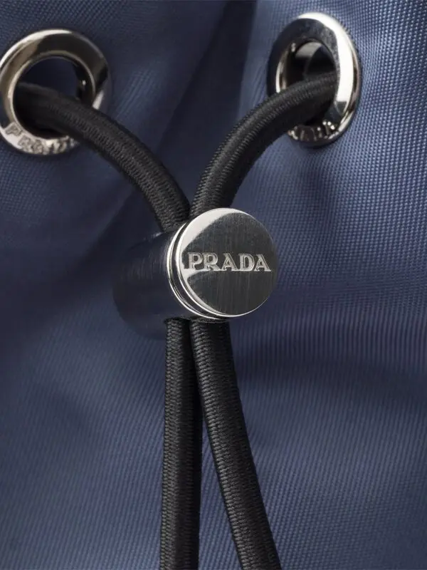 Prada Re-nylon And Saffiano Leather Pouch - Blue