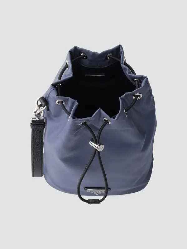 Prada Re-nylon And Saffiano Leather Pouch - Blue