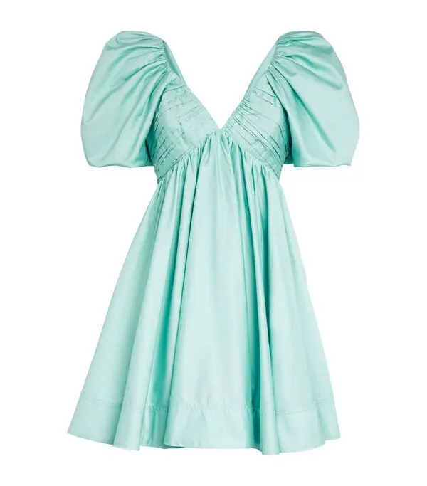 Aje Gabrielle Plunge Mini Dress - Blue | Editorialist