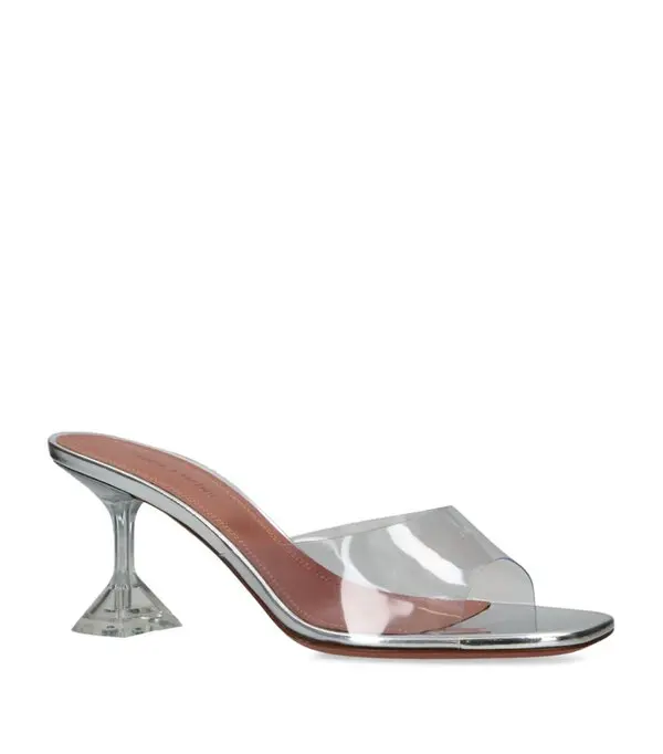 Amina Muaddi Lupita Glass Mules 70