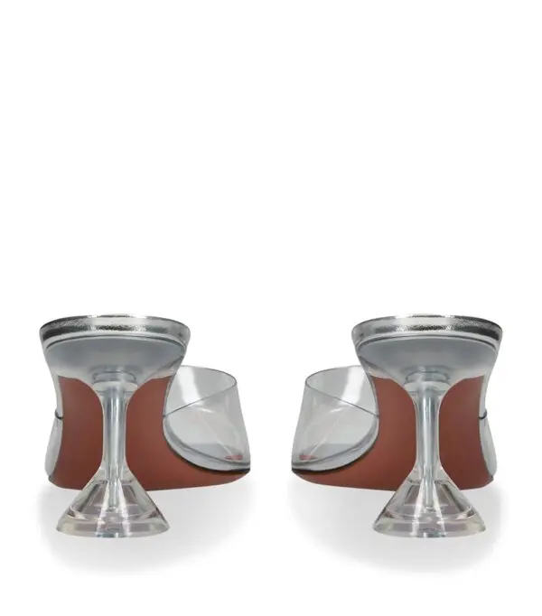 Amina Muaddi Lupita Glass Mules 70