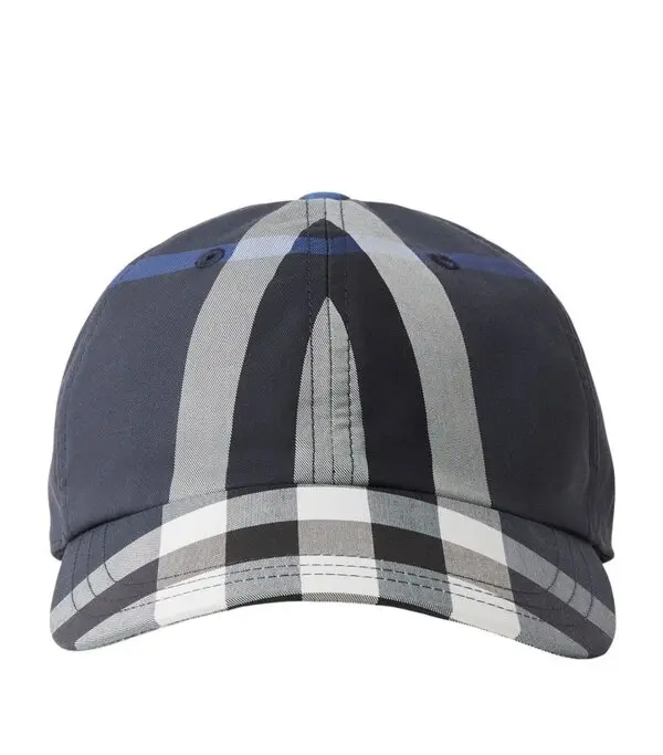Burberry Check Baseball Cap - Blue | Editorialist