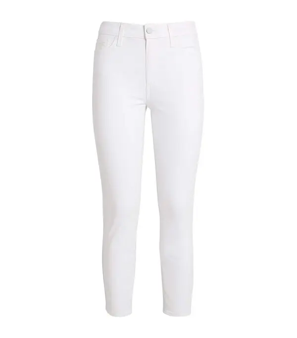 Paige Cropped Hoxton High-rise Skinny Jeans - White