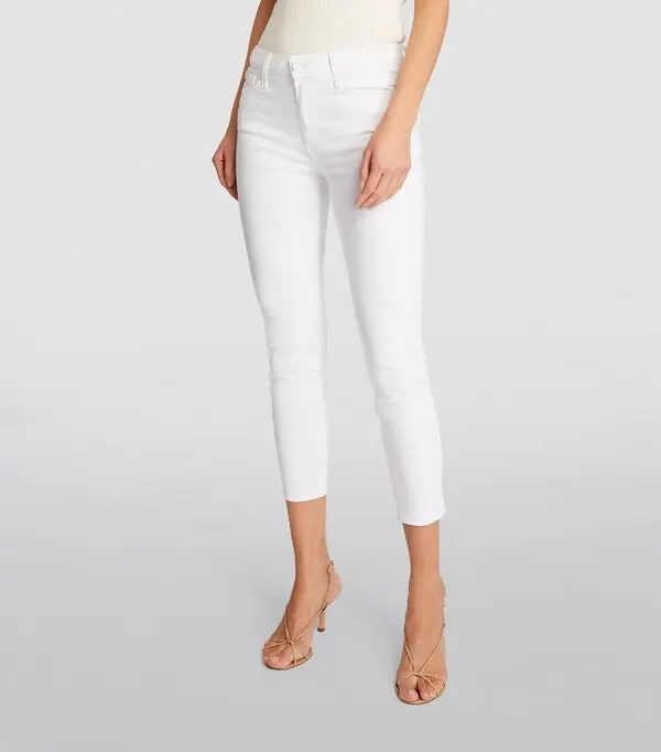 Paige Cropped Hoxton High-rise Skinny Jeans - White