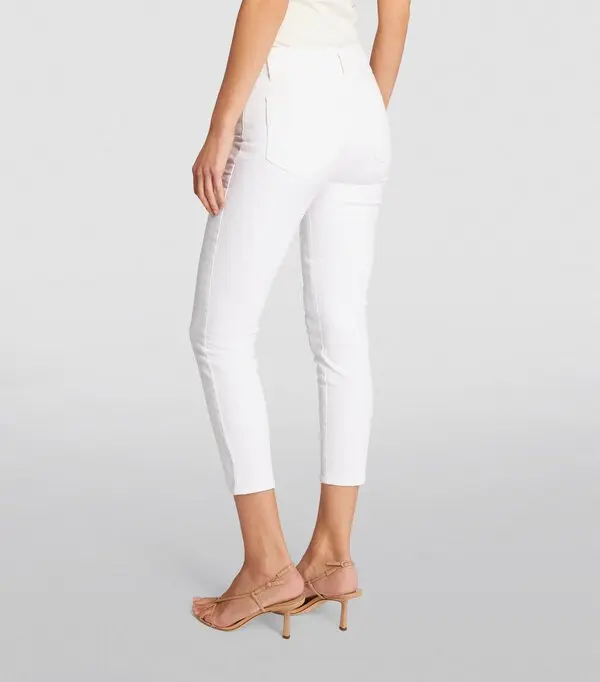 Paige Cropped Hoxton High-rise Skinny Jeans - White