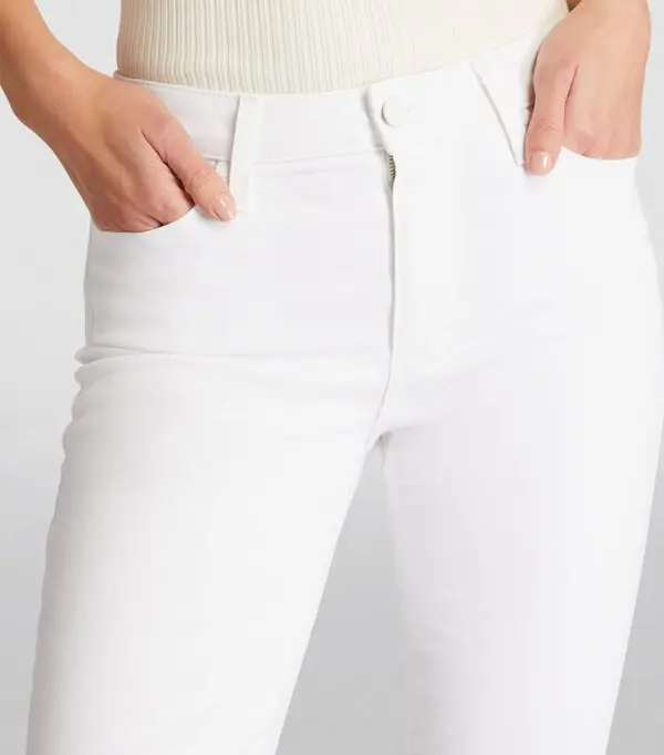 Paige Cropped Hoxton High-rise Skinny Jeans - White