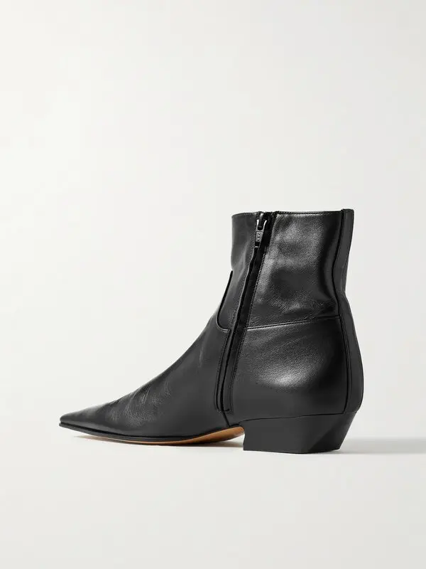 Khaite Marfa Leather Ankle Boots