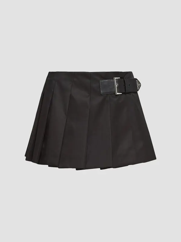 Prada Pleated Re-nylon Miniskirt
