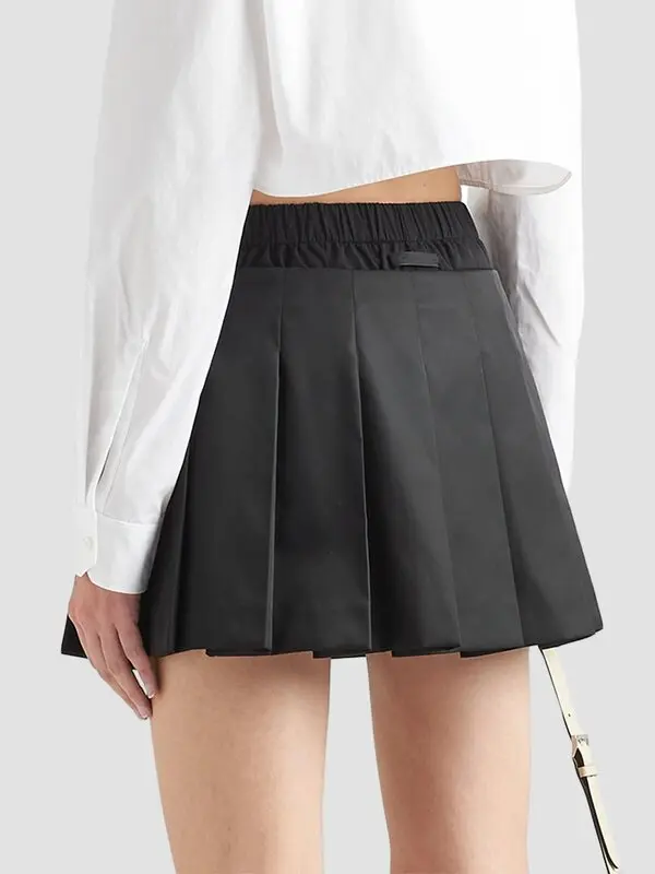 Prada Pleated Re-nylon Miniskirt