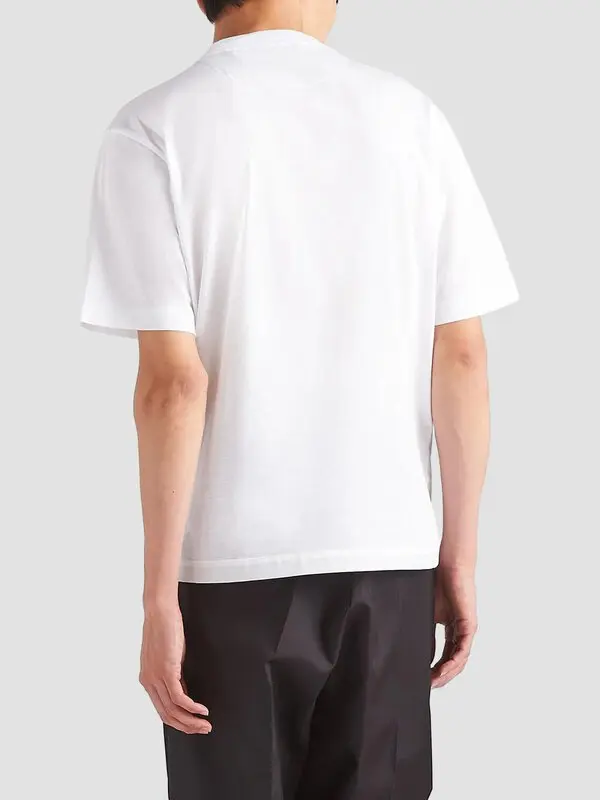 Prada Re-nylon And Jersey T-shirt - White