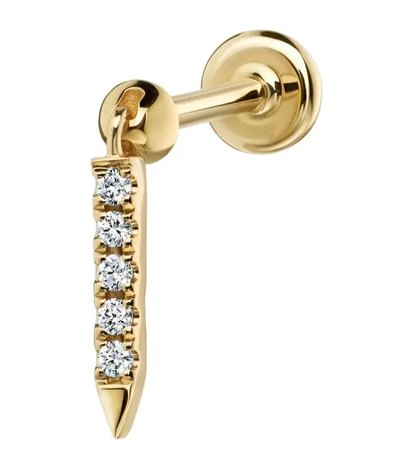 MARIA TASH Diamond Eternity Bar Single Stud Earring - Gold