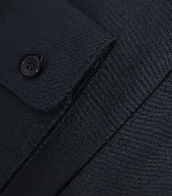 Sandro Cotton-blend Point-collar Shirt - Blue