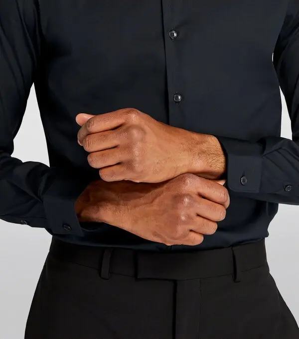 Sandro Cotton-blend Point-collar Shirt - Blue