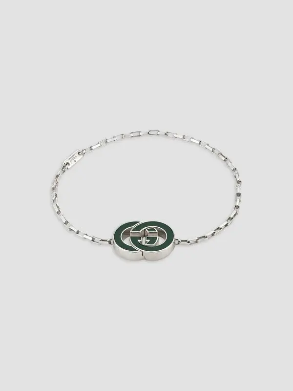 Gucci Interlocking G Sterling Bracelet - Green