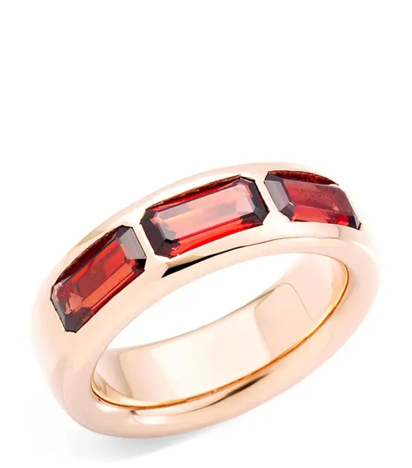 Pomellato Rose Gold And Garnet Iconica Ring - Red