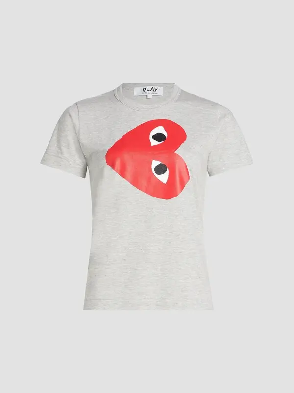 Play Comme Des Garcon Play Heart Logo T-shirt - Grey