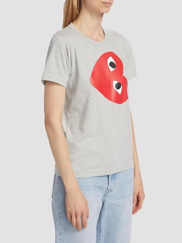Play Comme Des Garcon Play Heart Logo T-shirt - Grey