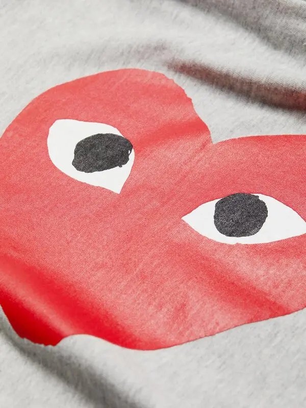 Play Comme Des Garcon Play Heart Logo T-shirt - Grey