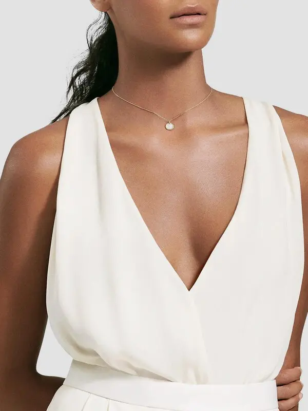 David Yurman Cable Collectibles Pavé Plate Necklace In 18k Yellow