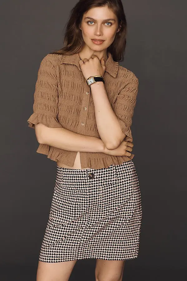 Maeve Colette Mini Skirt - Pink Pattern