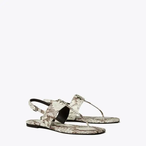 Tory Burch Eleanor Thong Sandal - Granite Roccia/gold