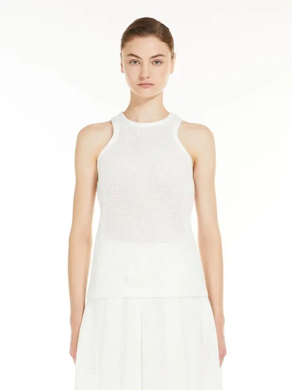 Max Mara Mesh-effect Technical Jersey Top