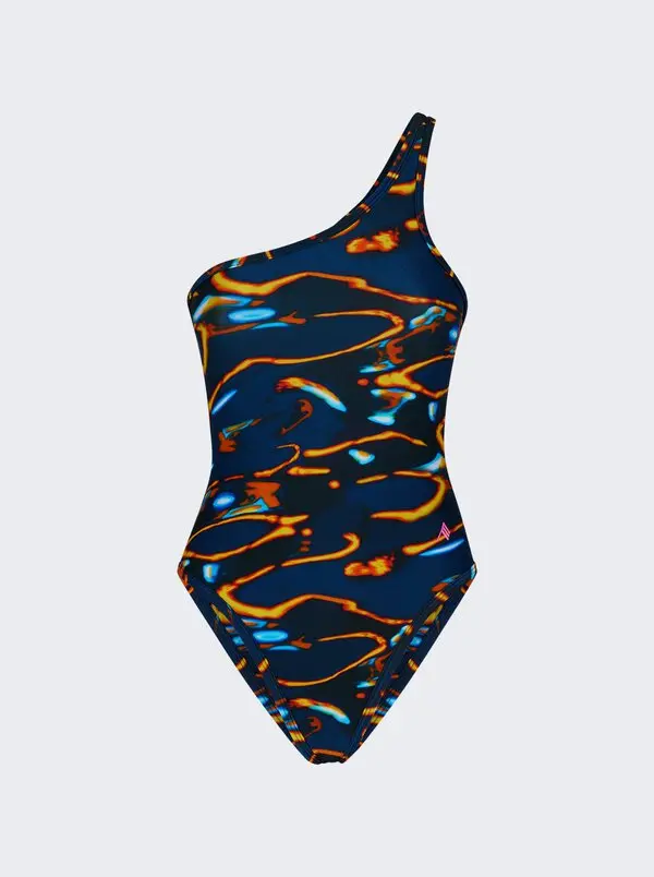 Attico One-piece Swimsuit - Blue And Yellow Shades