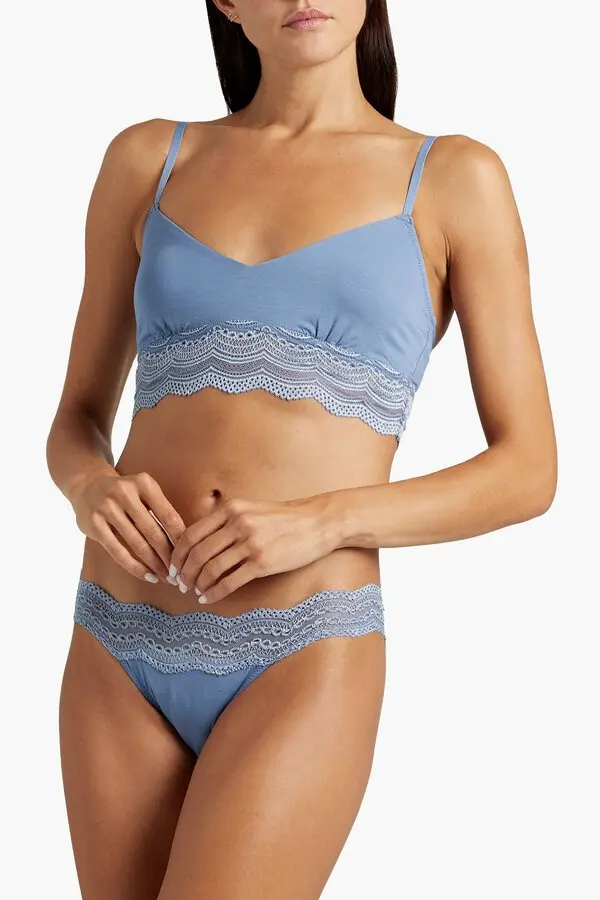 Cosabella Ceyon Lacetrimmed Stretchmodal Lowrise Briefs