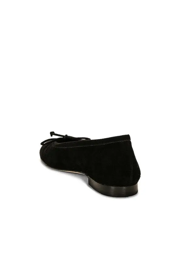 Manolo Blahnik Veralli Suede Ballet Flat - Black
