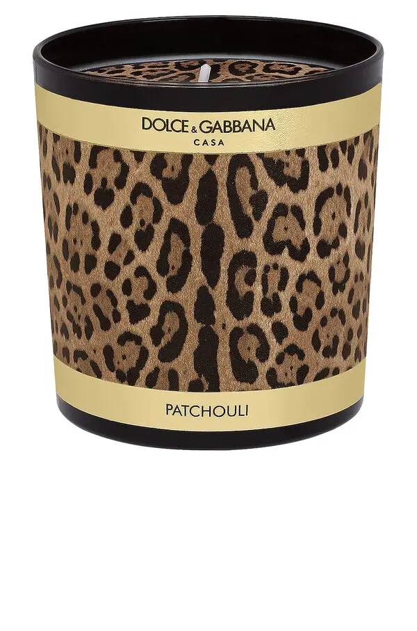 DOLCE & GABBANA CASA Patchouli Scented Candle In Brown - Leopard