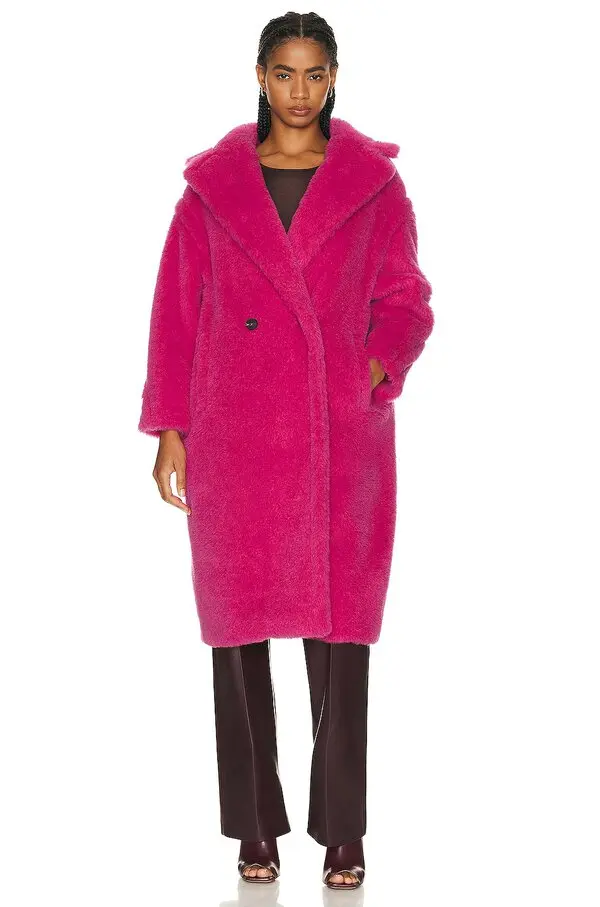 Teddy Coat Max Mara Pink Wool Coat Max Mara Tedgirl Coat In In