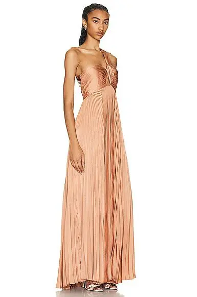 A.L.C. Nessa Dress In Metallic Copper