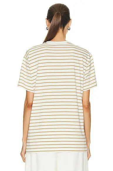 TOTEME Straight Cotton Tee In Beige
