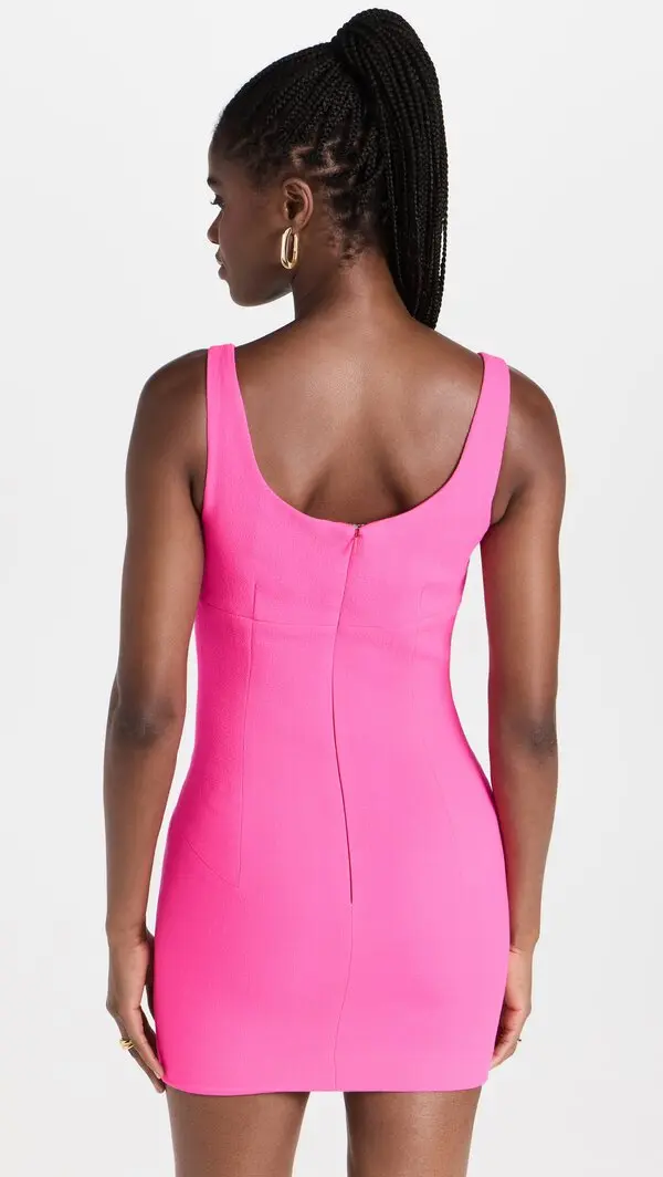 open lace back dress Thierry Mugler Strappy Fuchsia Tank Dress main image 0
