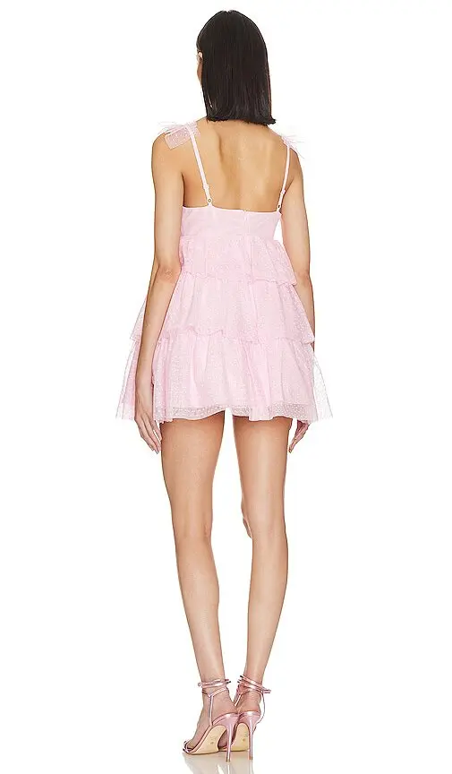 knee length dresses for ladies Arabella Peach Ruffle Dress