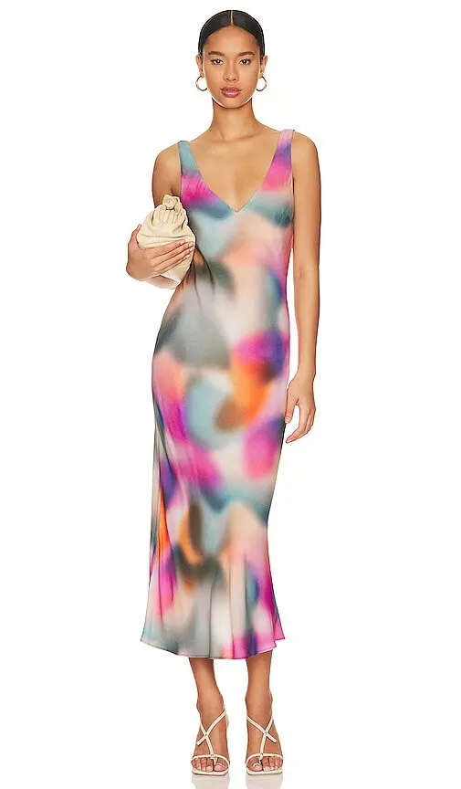 Lna V Slip Dress - Kaleidoscope