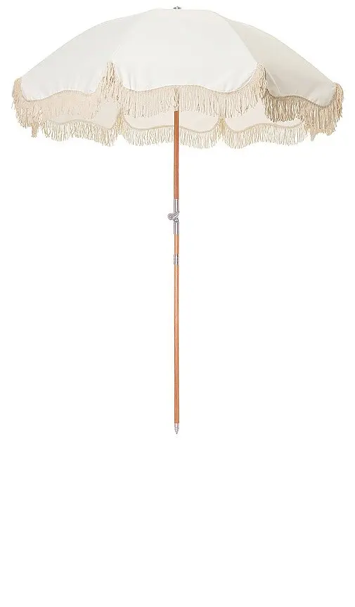 BUSINESS & PLEASURE Premium Beach Umbrella In White - Antique White