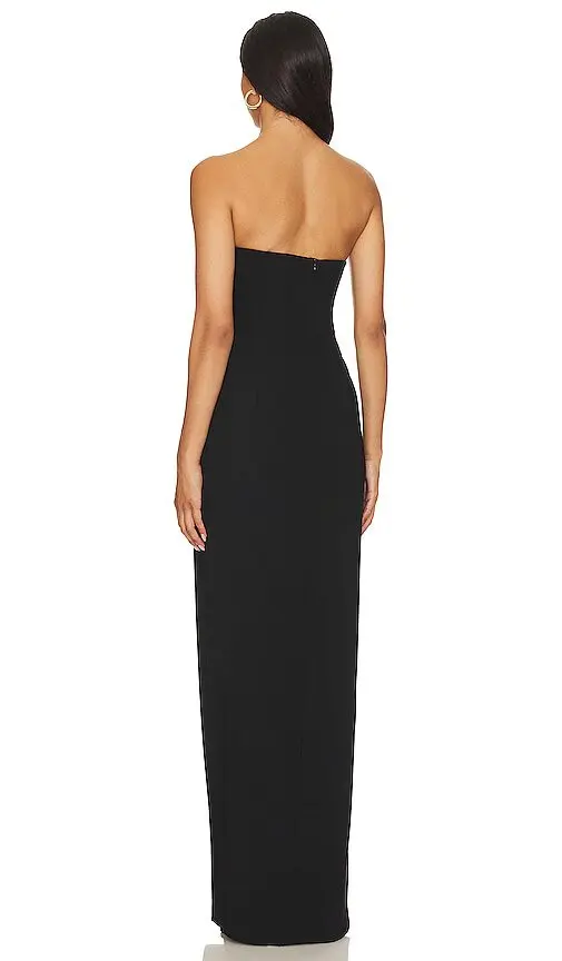 Amanda Uprichard Strapless Puzzle Gown - Black