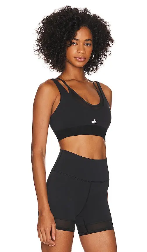 Alo Yoga Airlift Double Trouble Sports Bra - Black | Editorialist