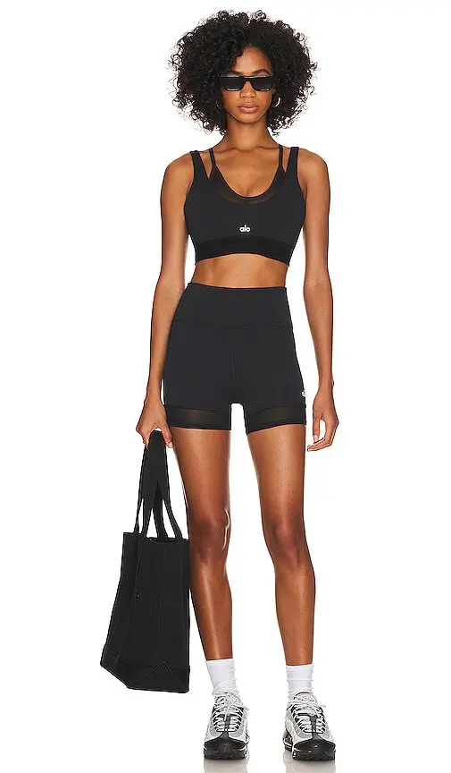 Alo Yoga Airlift Double Trouble Sports Bra - Black | Editorialist