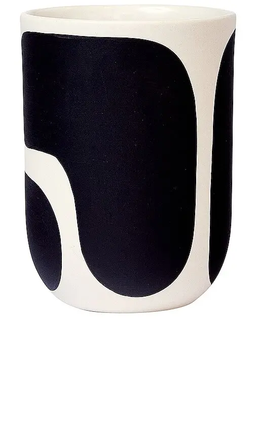 FRANCA NYC Coffee Cup In Black, White - Color Block